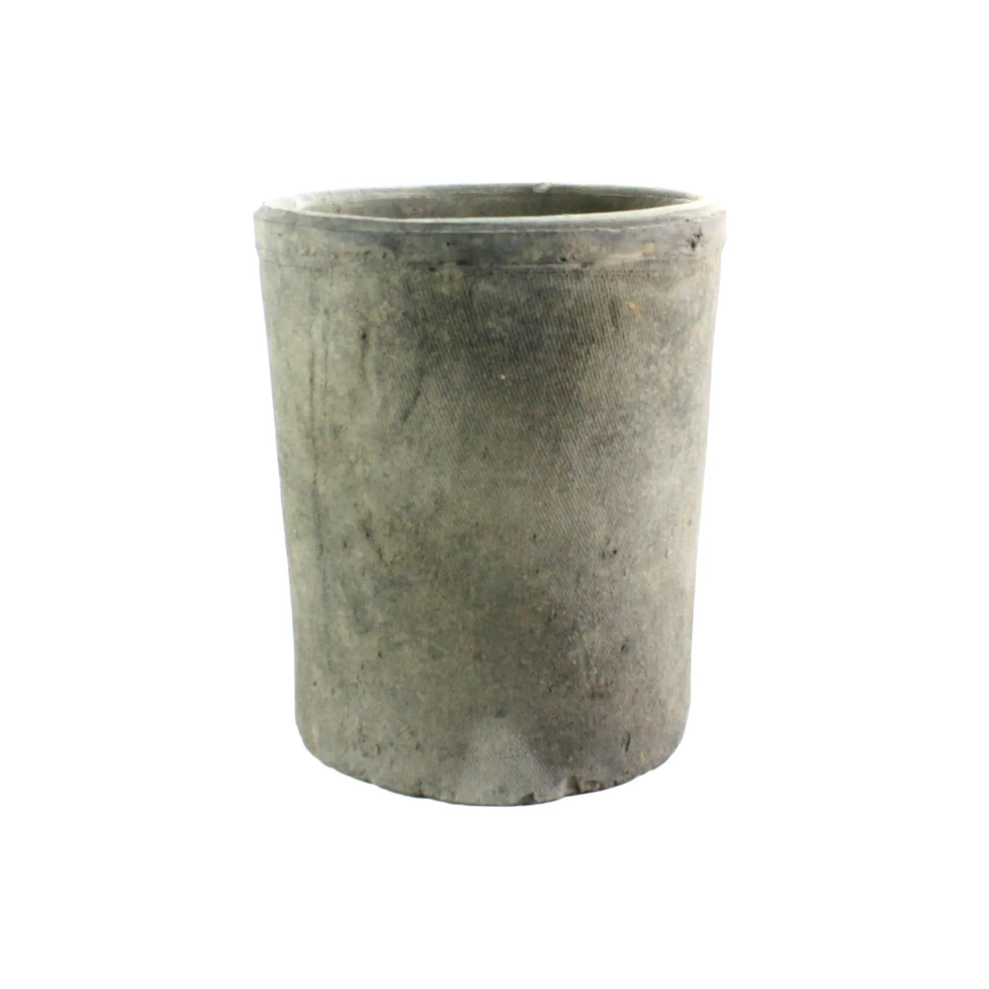 17 Stories Round Rough "barrel Large" Grey Distressed Vintage Planter ...
