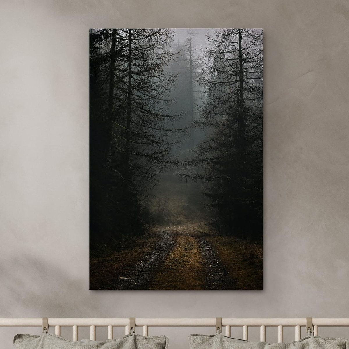 IDEA4WALL Autumn Fall "Dark Moody Pine Tree Forest Nature Landscape ...