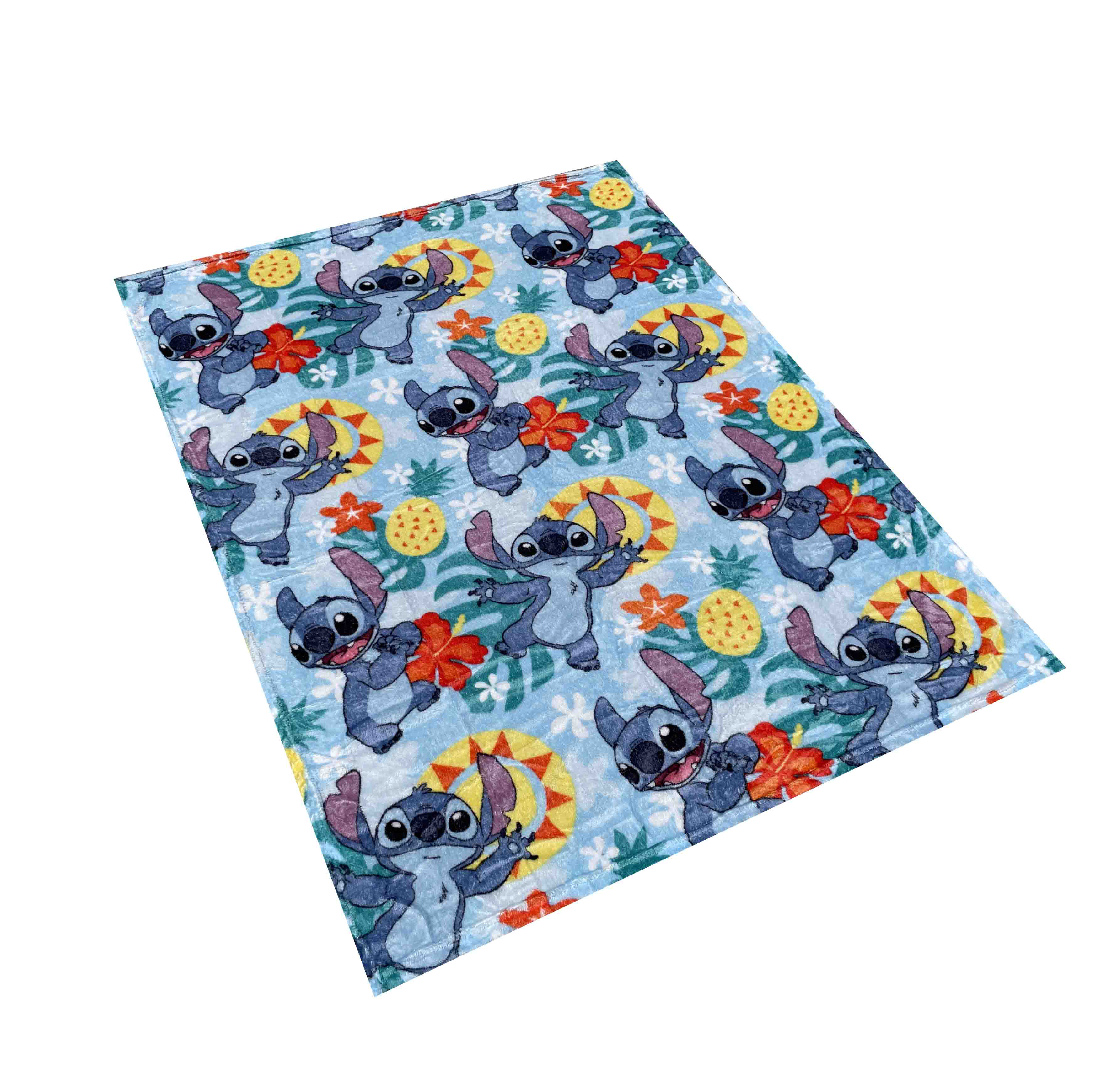 Home Mart Goods Lilo & Stitch Blue Soft Touch Throw Sofa Picnic Blanket ...