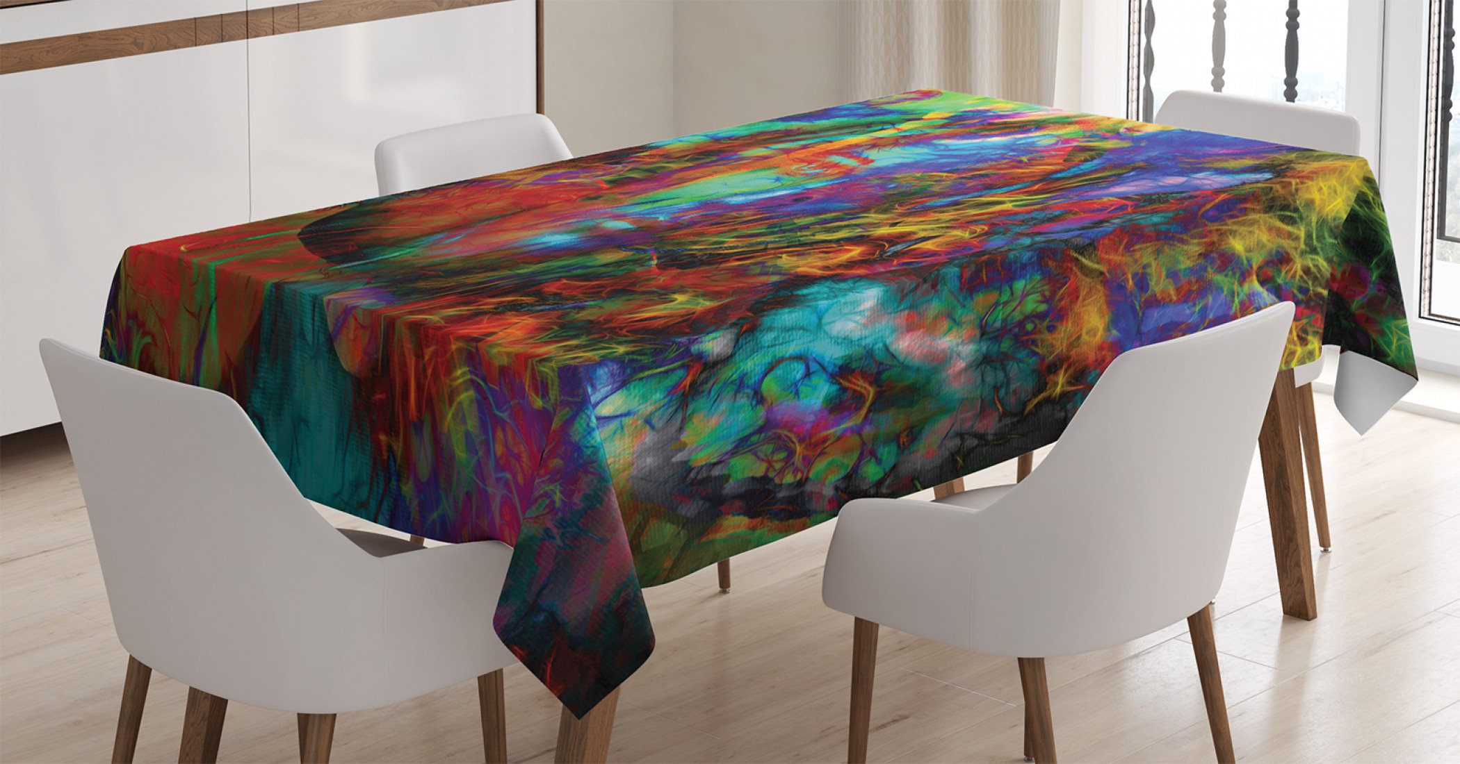 East Urban Home Ambesonne Mystic Tablecloth, Mysterious Woman Face With ...