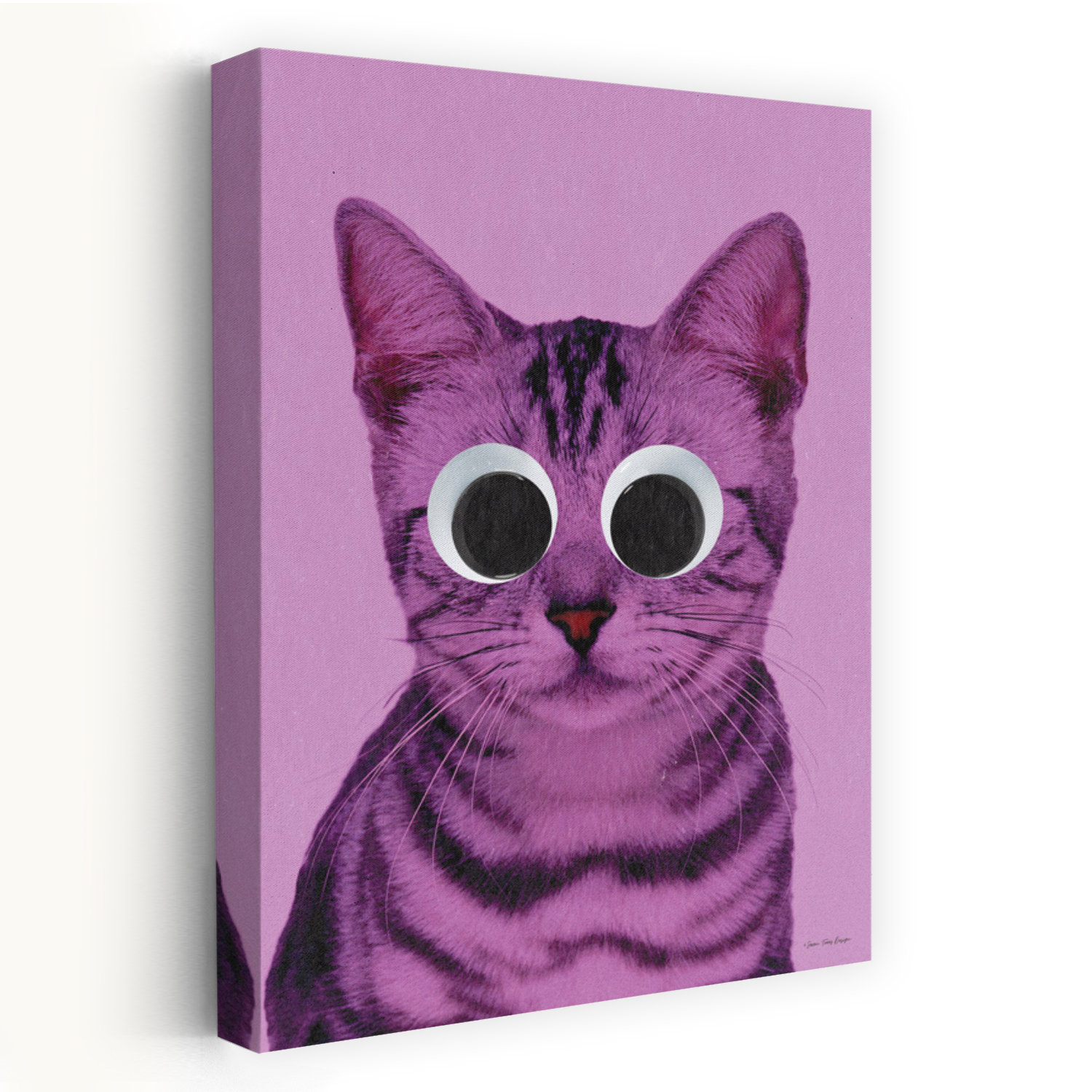 Red Barrel Studio Purr-Suit Of Fun - Contemporary Purple Cat Googly ...