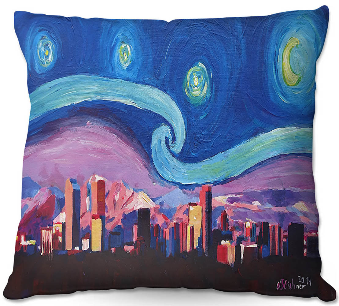 DiaNoche Designs Couch Starry Night Denver Throw Pillow | Wayfair