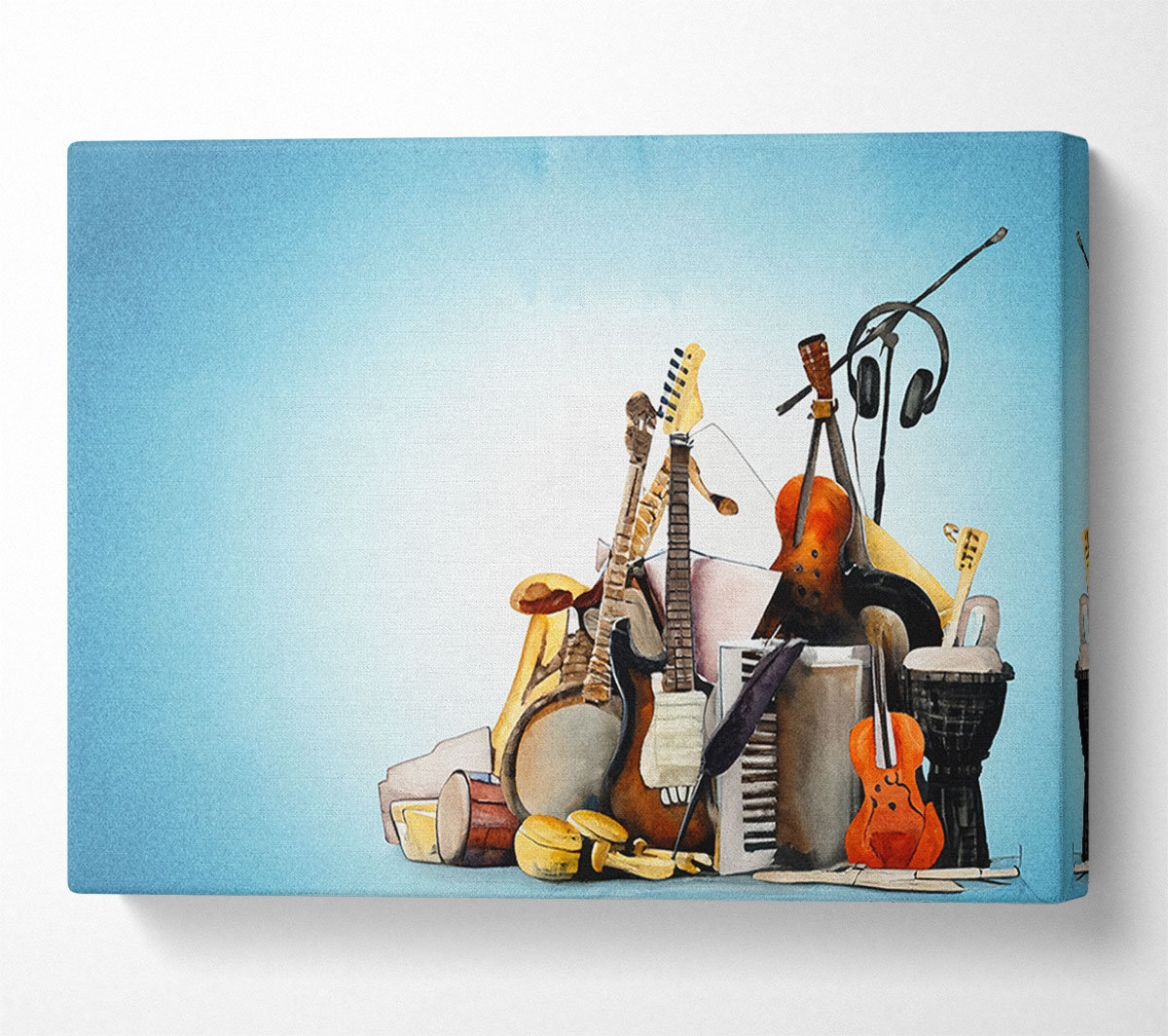 ClassicLiving Musical Instruments Band Canvas Watercolour | Wayfair.co.uk