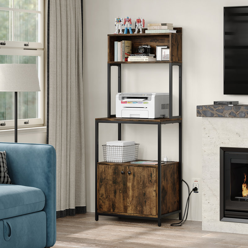 17 Stories Kellyjean 61'' Kitchen Pantry with Microwave Shelf and ...