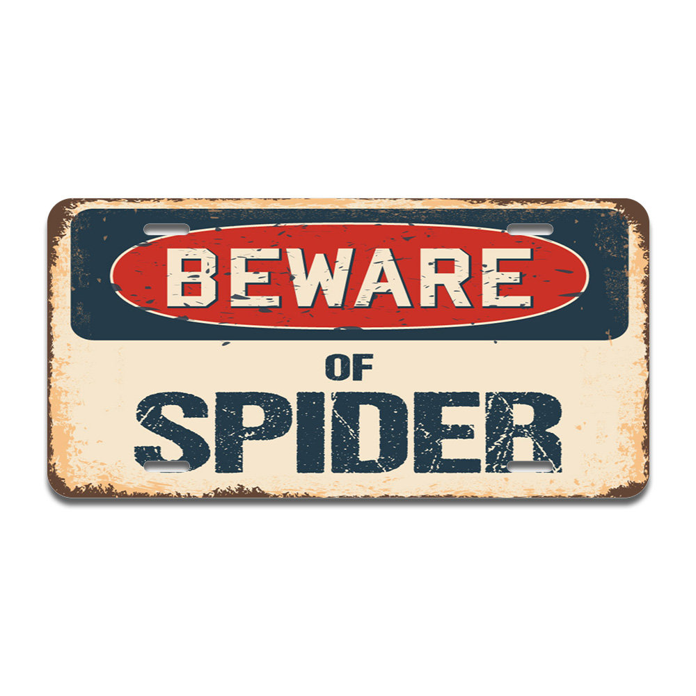 SignMission Beware of Spider Aluminum Plate Frame | Wayfair