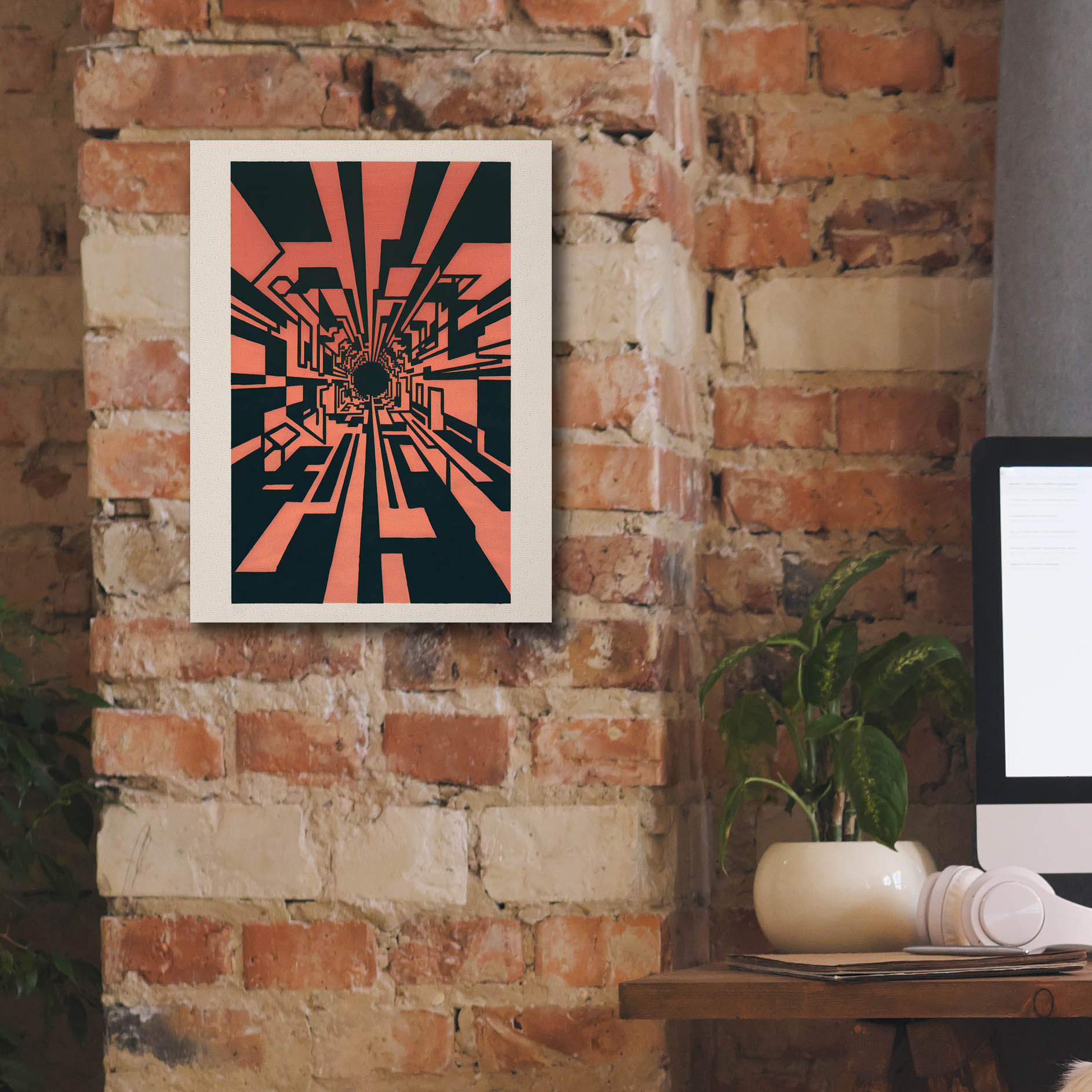 George Oliver 'Square Warp Hole' by Andreas Magnusson Canvas Wall Art ...