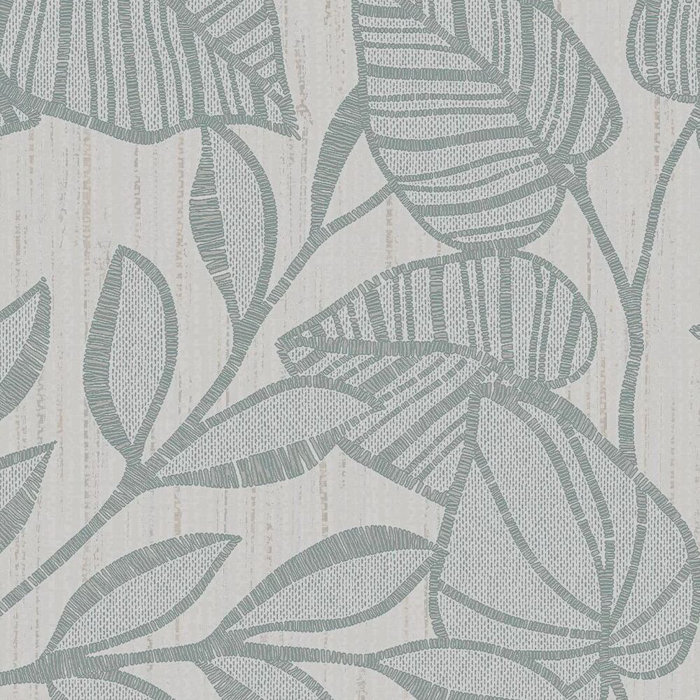 Superfresco Linden Leaf Trail Duck Egg Wallpaper | Wayfair.co.uk