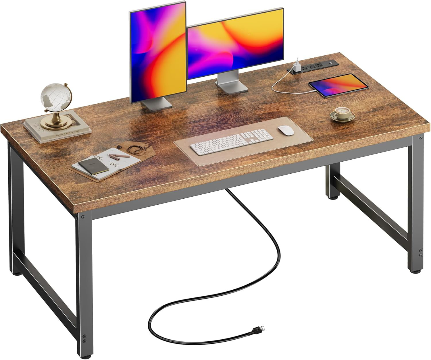 Trent Austin Design® 55 x 24 inch Desk with Power Outlets USB-C Deeper ...