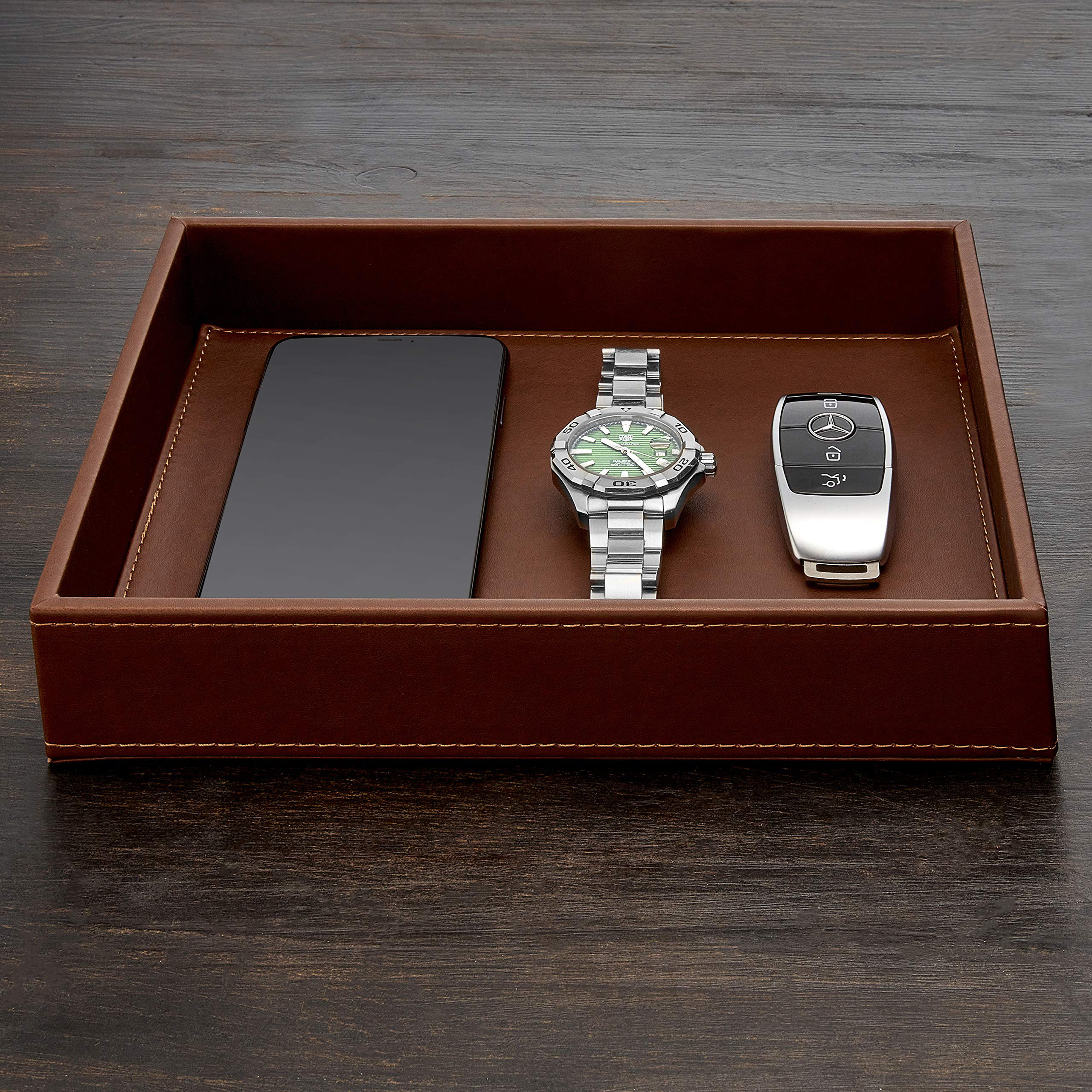 Foundry Select Valet Tray For Men - Nightstand Organizer EDC Tray For ...