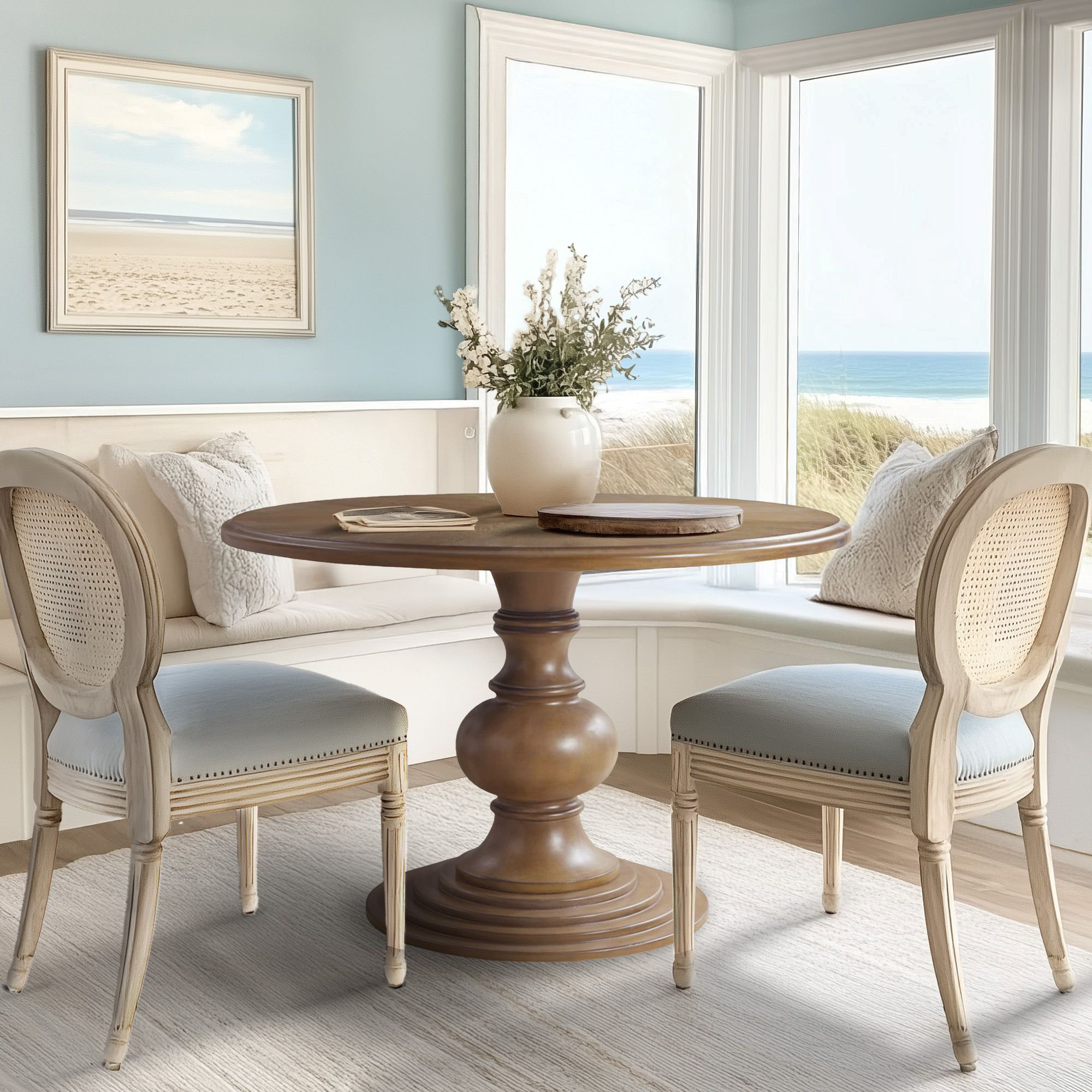 Laurel Foundry Modern Farmhouse® Lexi 46” Round Dining Table with ...