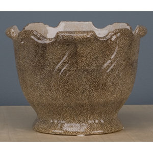 Danny's Fine Porcelain Porcelain Pot Planter - Brown Pirano | Perigold