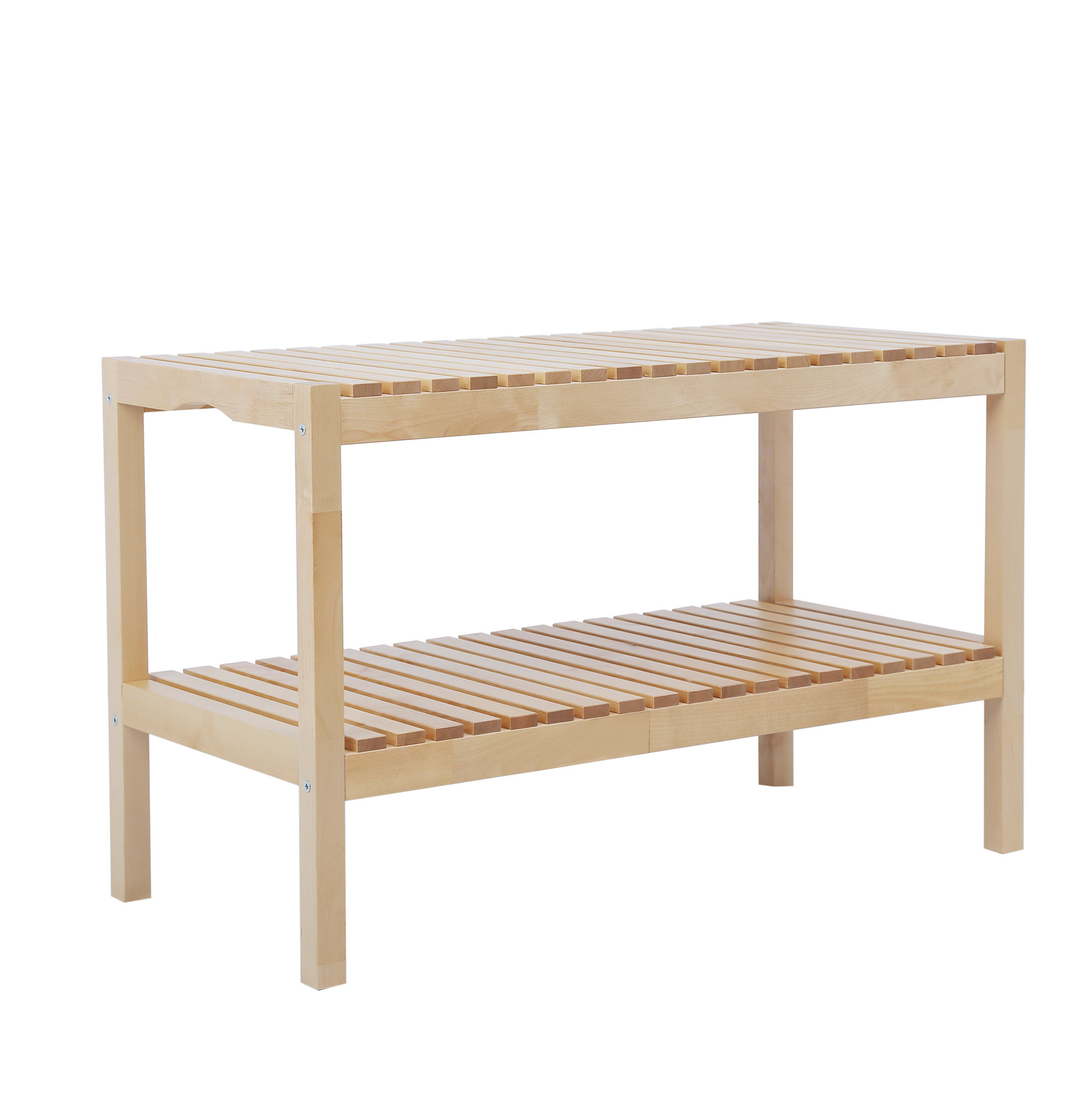 Union Rustic Shoe bench-Birch, 3 Tier Sturdy Shoe Bench, Storage Shoe ...