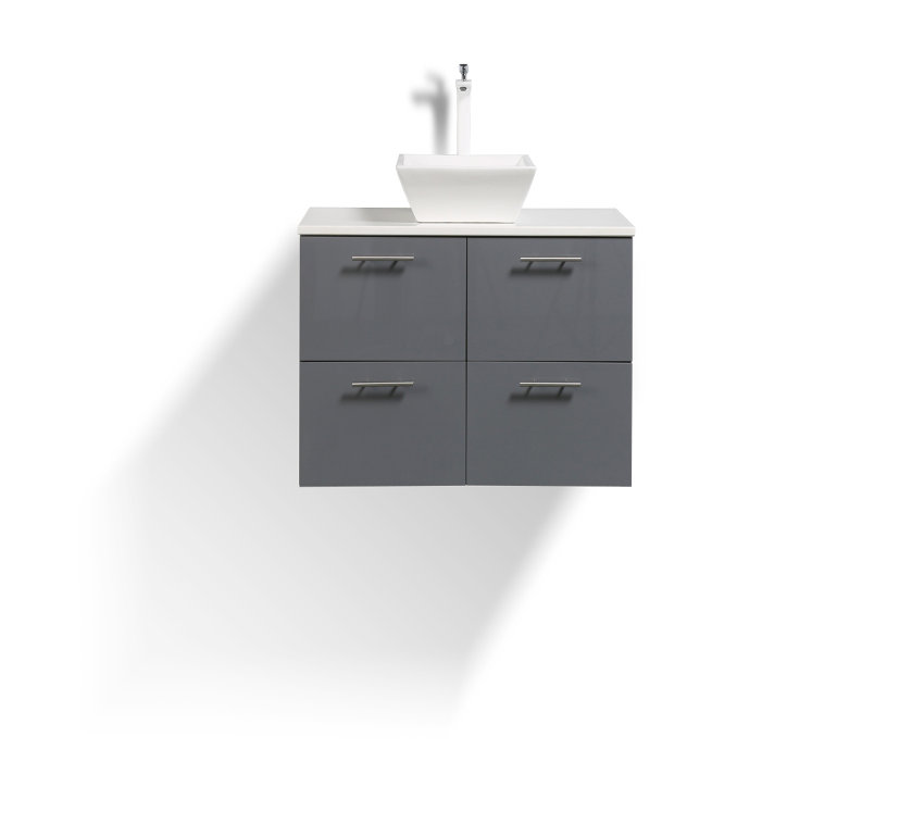 Orren Ellis Grissett 40" Wall-Mounted Single Bathroom Vanity - Wayfair ...