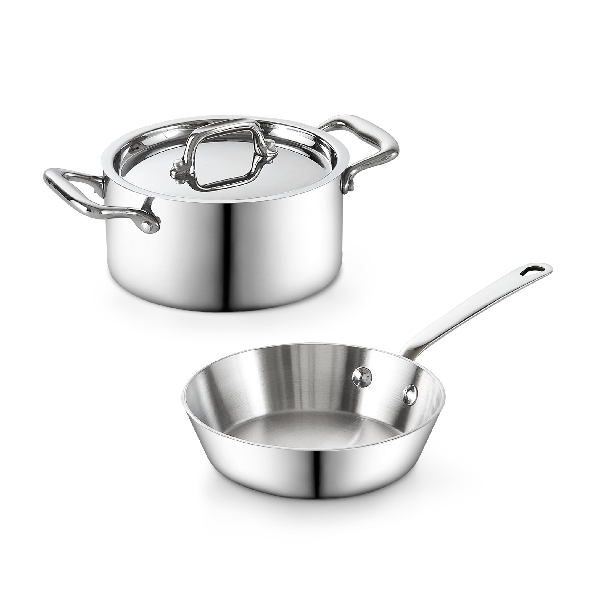 Cooks Standard Mini Cookware Duo Set, Multi-ply Clad Stainless Steel ...