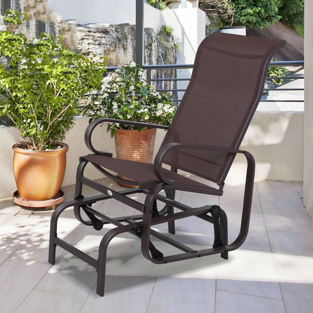 Dovecove Outdoor Glider Chair, Gliders For Outside Patio With Smooth ...