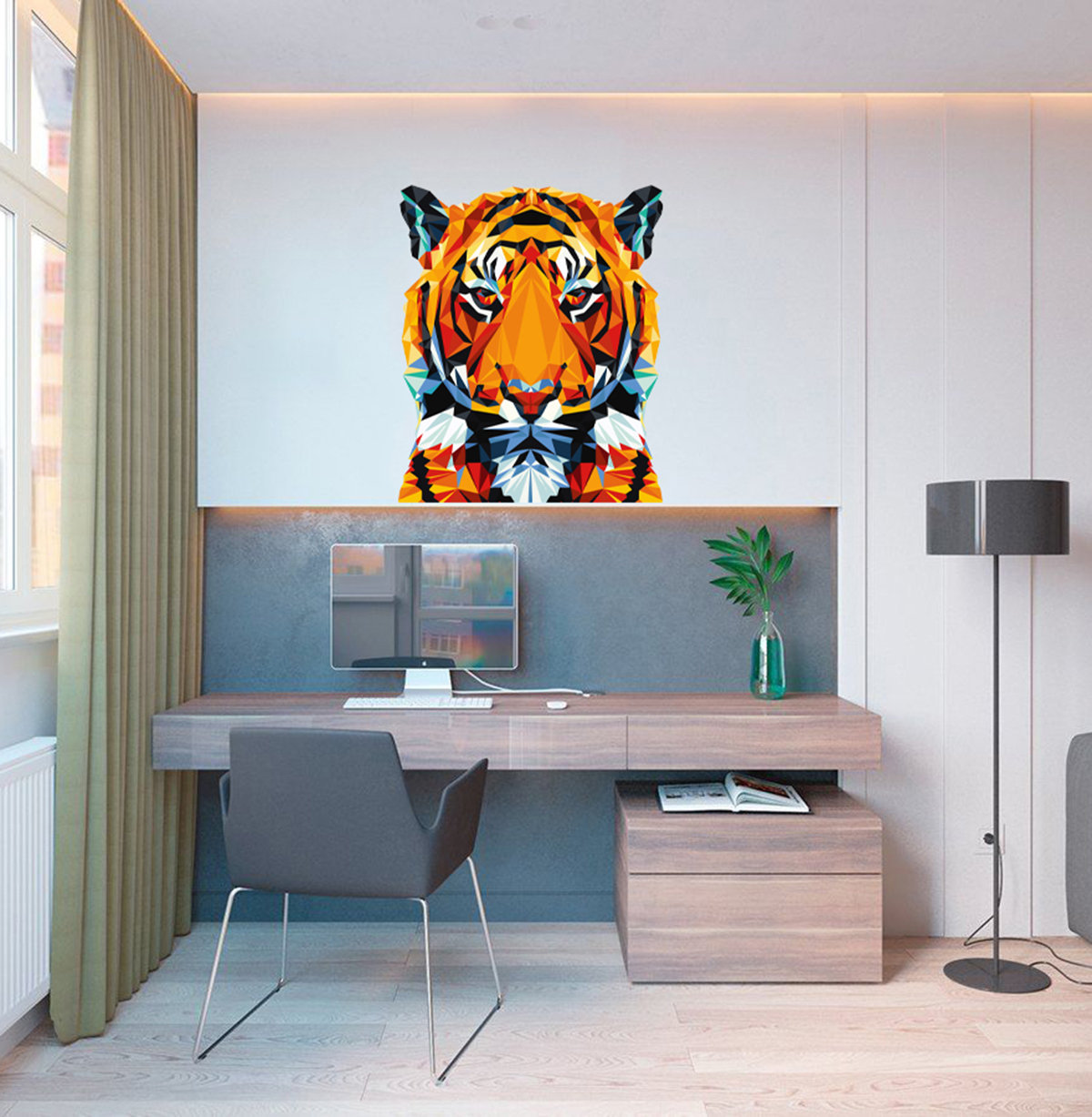 Trinx Tiger Wall Decal | Wayfair