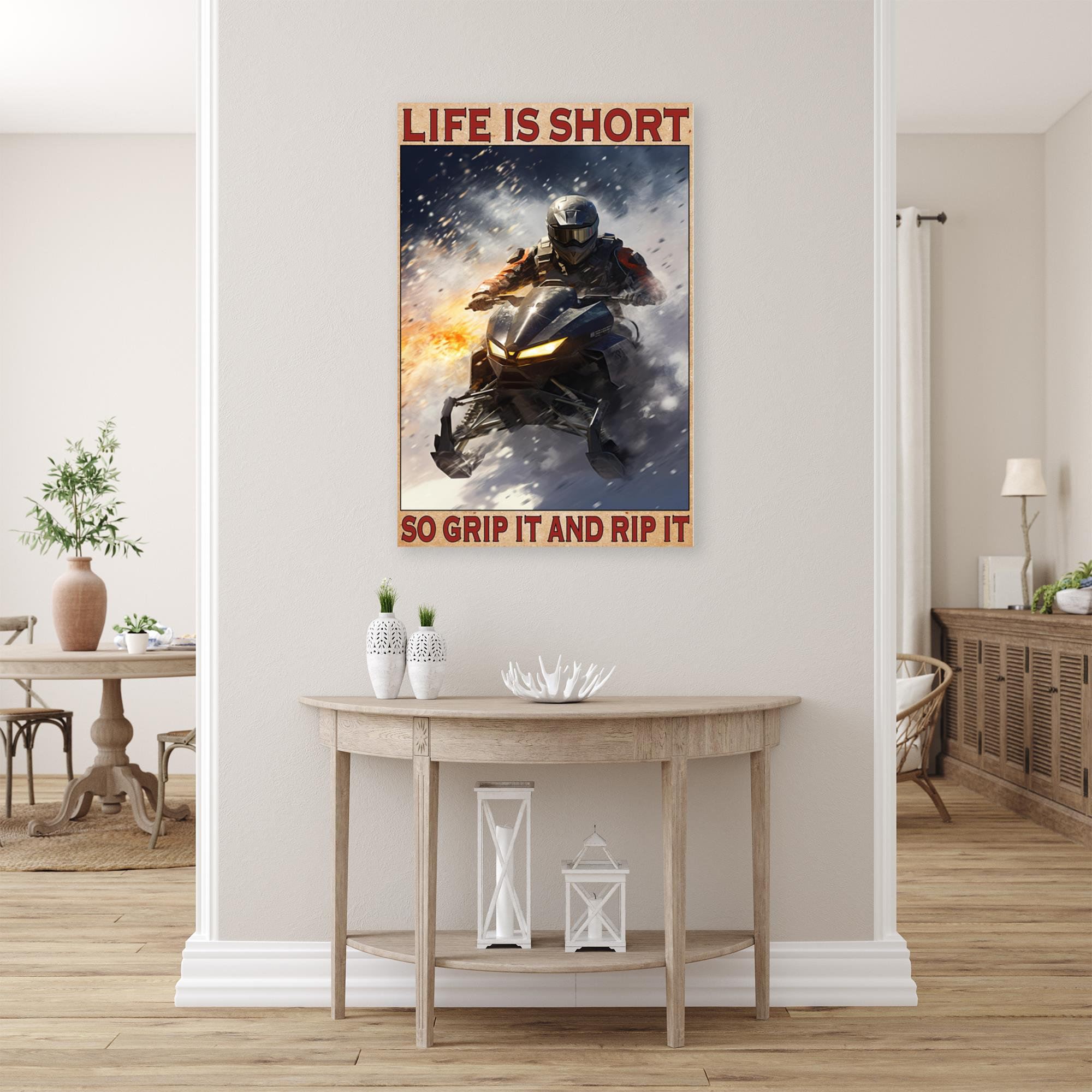Trinx Life Is Short So Grip It And Rip It On Canvas Print | Wayfair