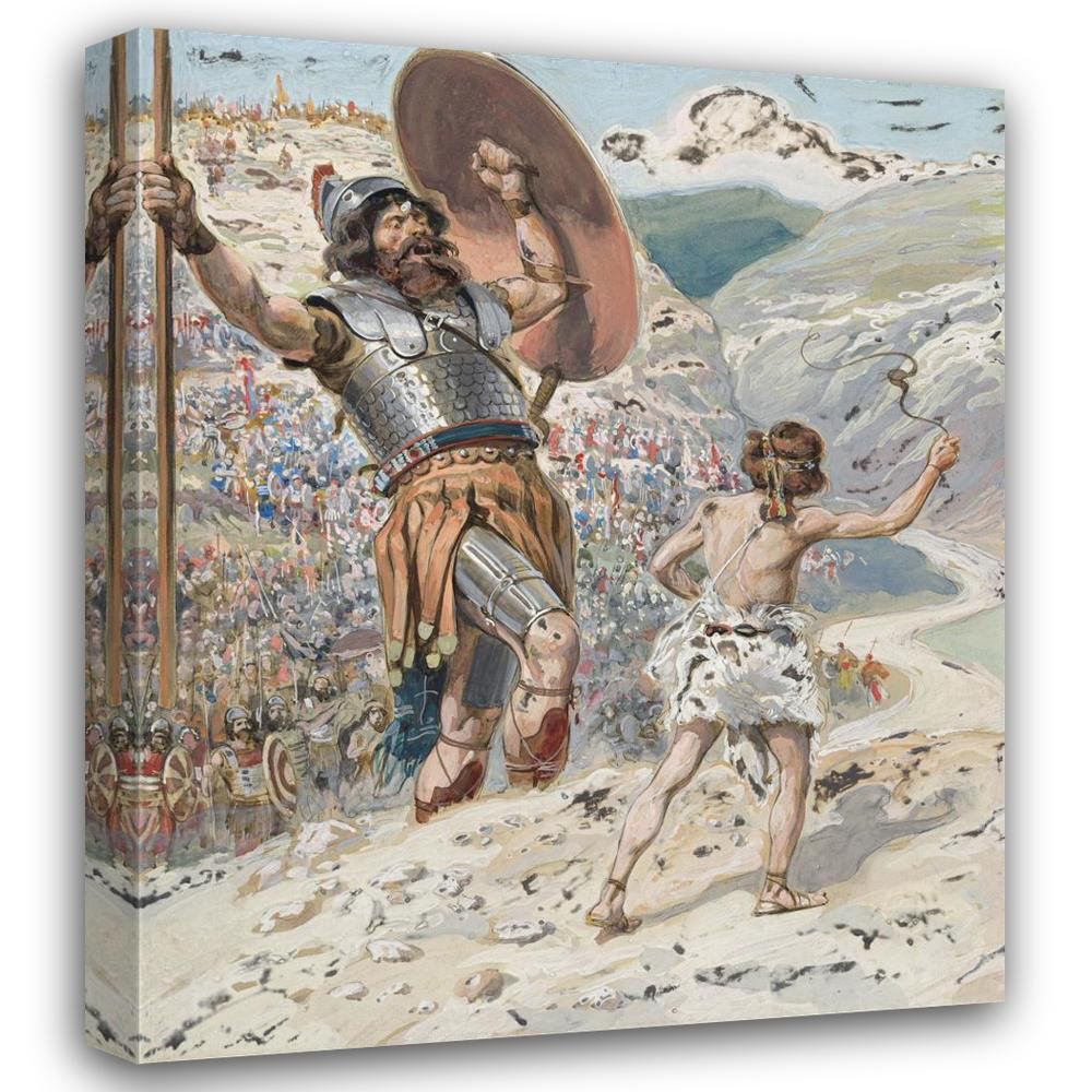 Astoria Grand "David Slings the Stone" by James Tissot - Gallery Wrap ...