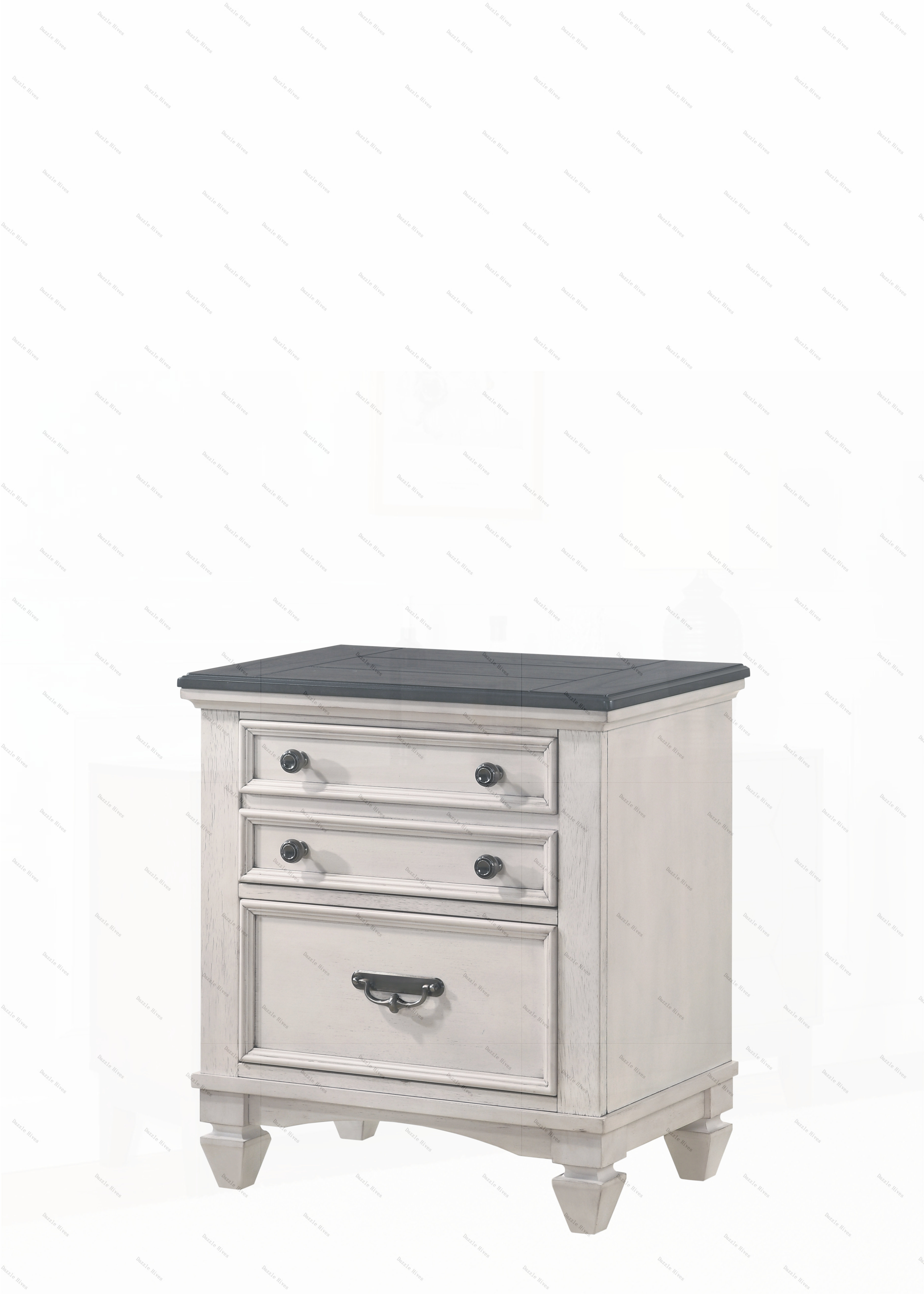 Canora Grey Beautiful Two-Tone Finish 1-Pc Nightstand End Table Two ...