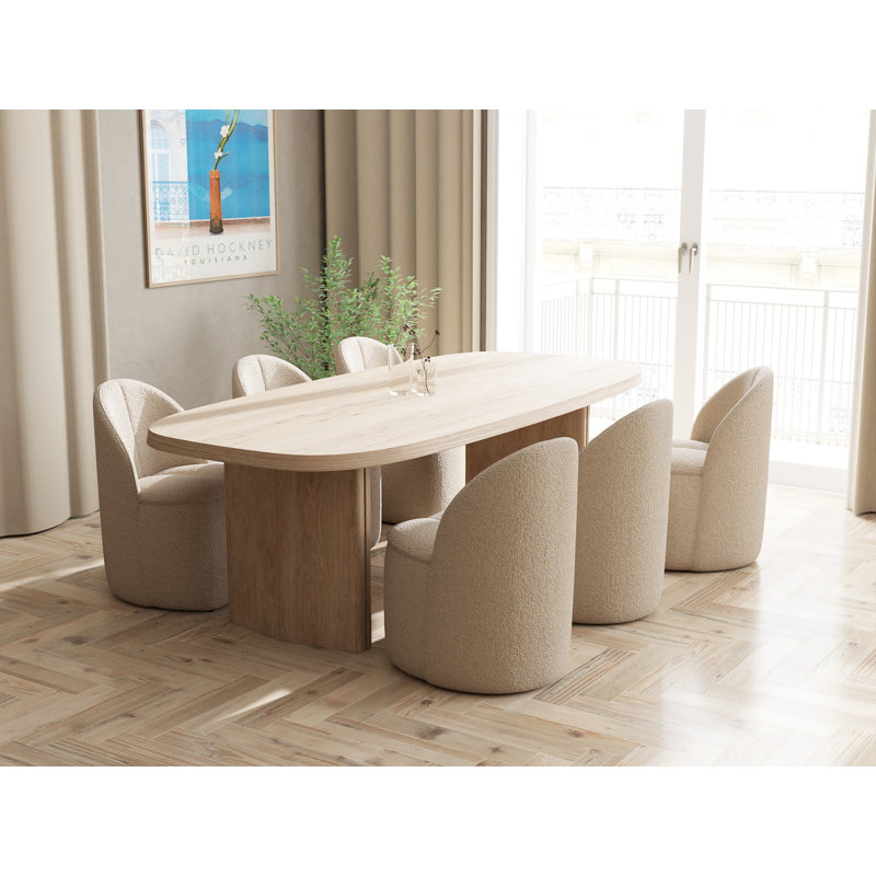 Ivy Bronx Modern Minimalist Rounded Edge Dining Table - Wayfair Canada