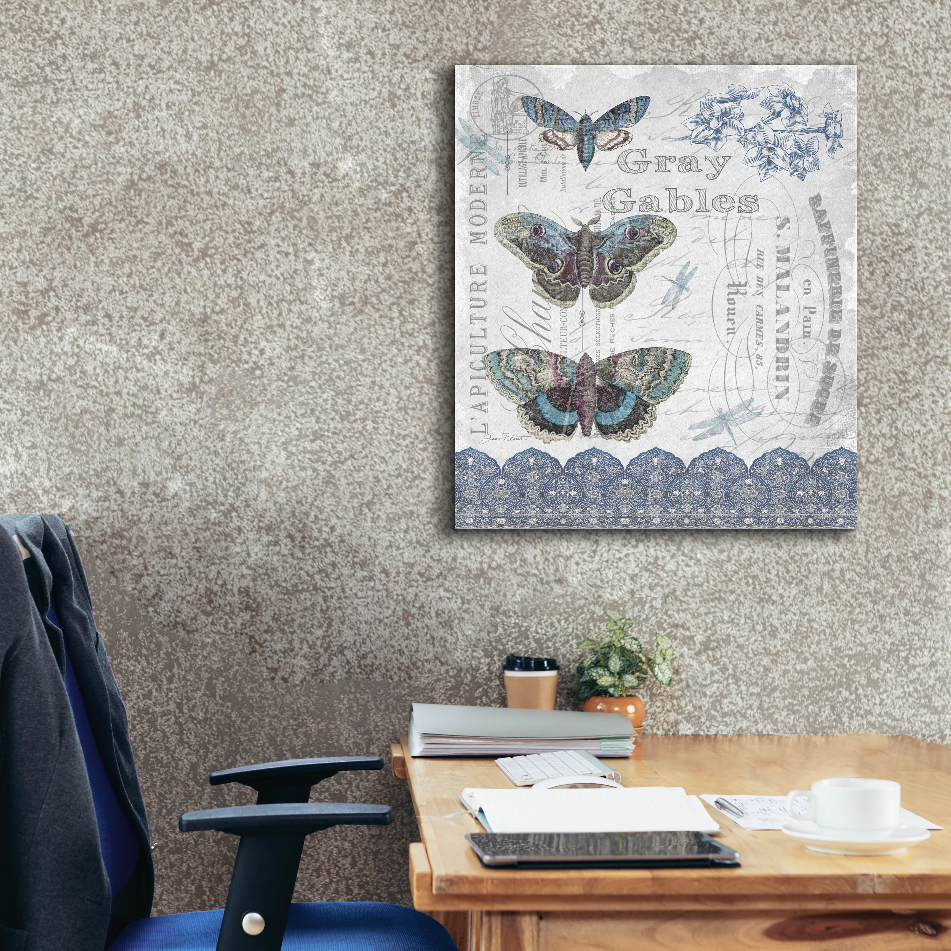 Ophelia & Co. 'Vintage Moth Collage' by Jean Plout Canvas Wall Art, 26 ...