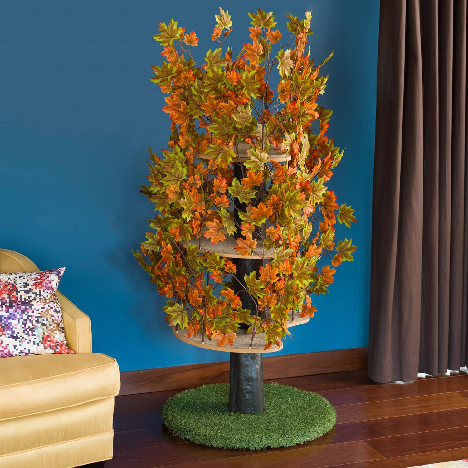 Archie & Oscar™ Cat Tree With Leaves Made In USA, Cat House & Cat ...