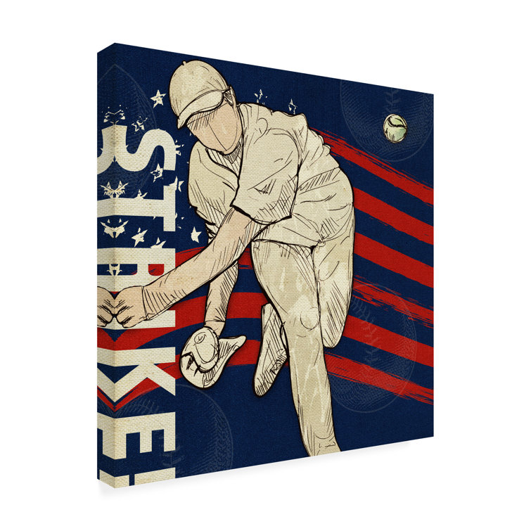 Trinx Vintage Baseball Sign 03 On Canvas by LightBoxJournal Print ...