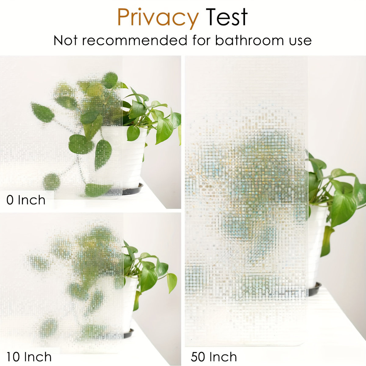 Wrought Studio™ Glass Decorative Window Privacy Film, Removable Static ...