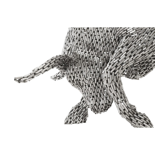 Phillips Collection Stainless Steel Bull Pipe Statue | Perigold