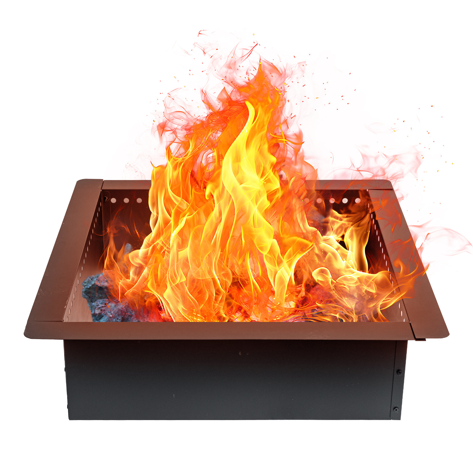 Latitude Run® Samiron 36" W X 10" H Square Iron Outdoor Fire Ring | Wayfair