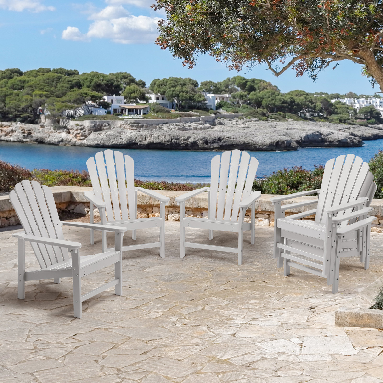 Hokku Designs Zawadi HDPE Stacking Adirondack Chair - Wayfair Canada