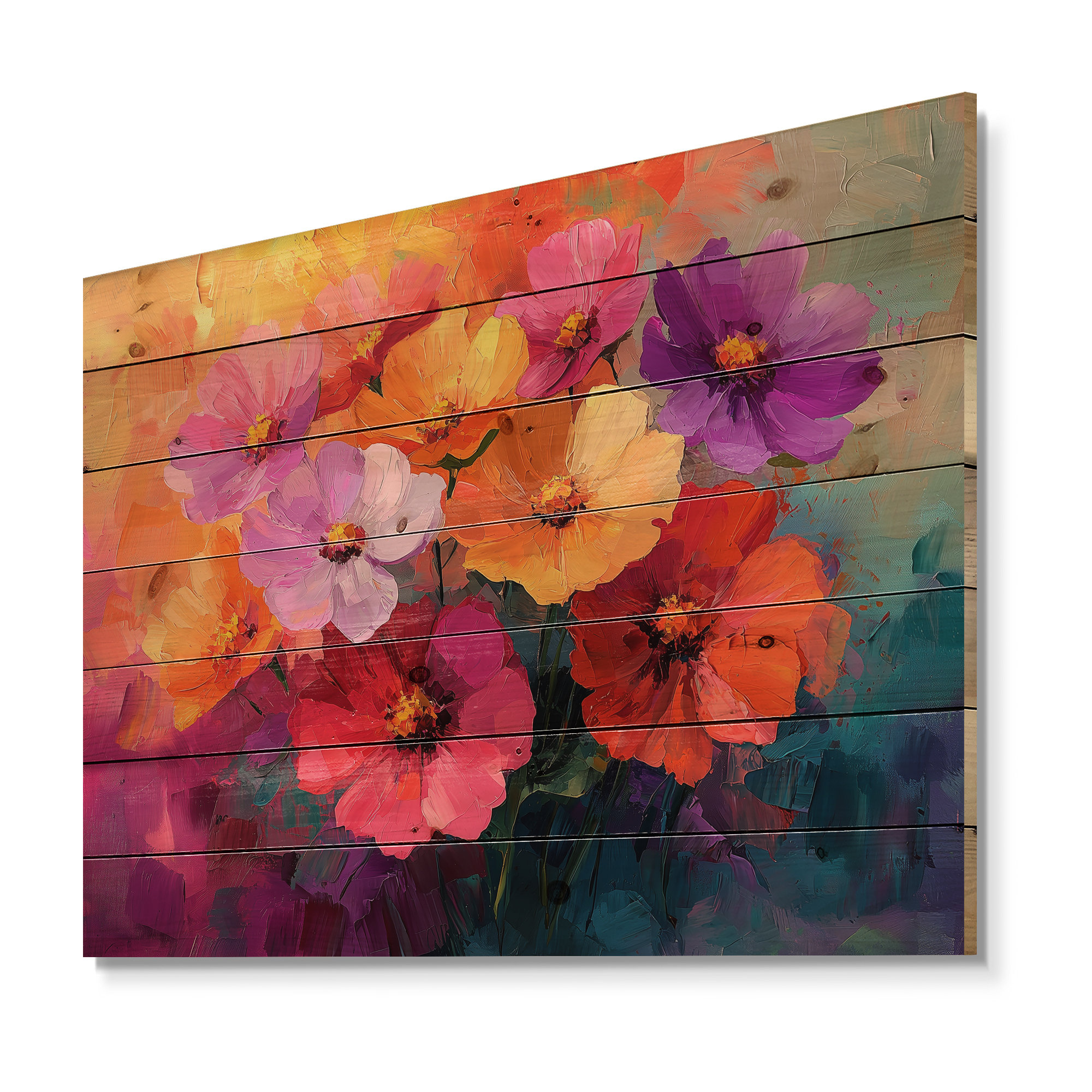 Ophelia & Co. Pop Art Poppies Blossoms In Neon Colors I - Poppies Wood ...