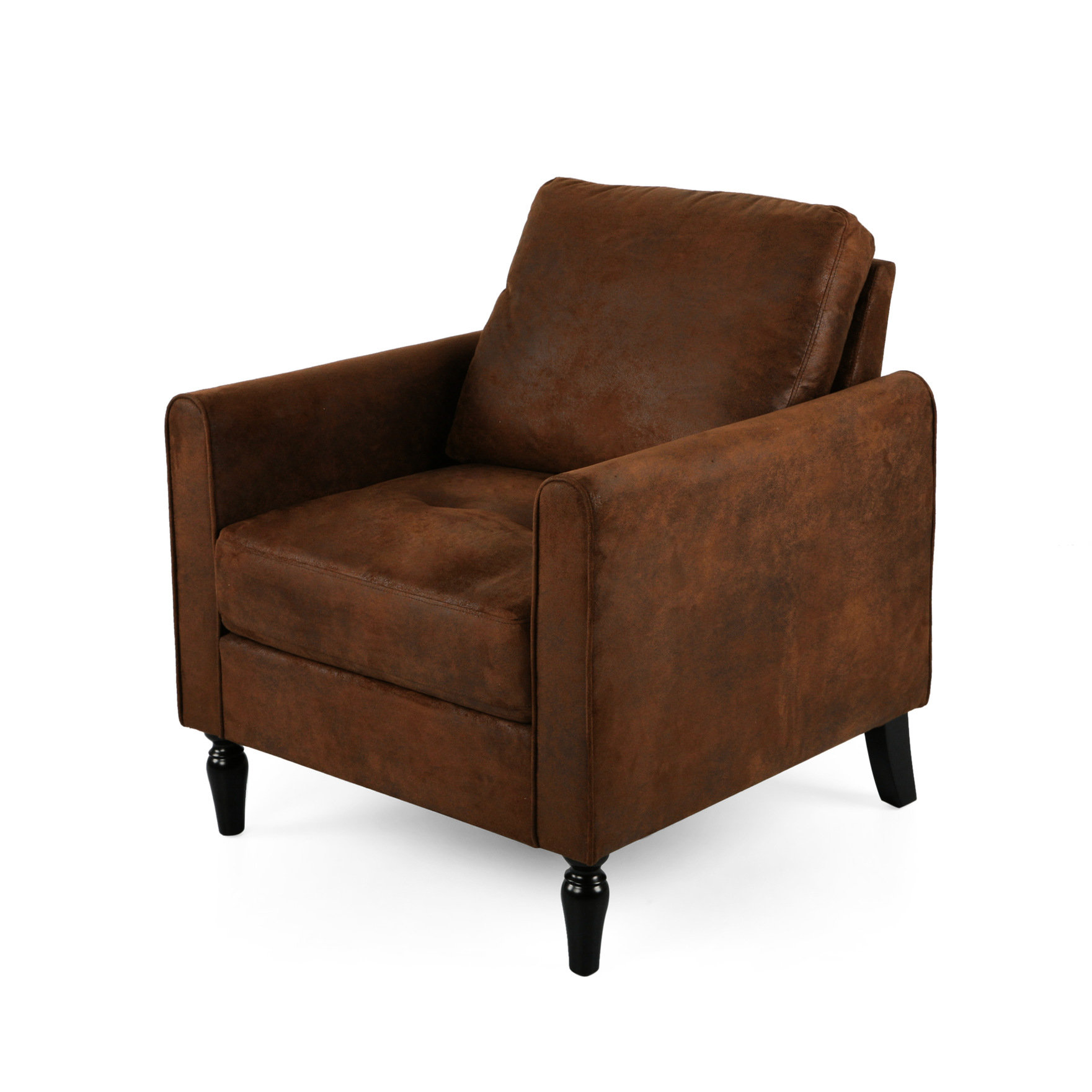 Ebern Designs Modern Club Chair - Low Profile, Hand-crafted Details ...