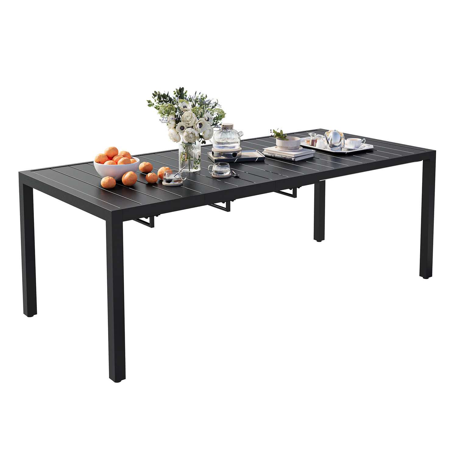 Hokku Designs Eker Rectangular 78.7'' L x 35.4'' W Outdoor Dining Table & Reviews | Wayfair