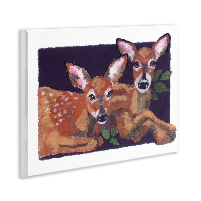 Breakwater Bay Fawn Siblings Portrait Wall Plaque Art by Nancy Overton ...