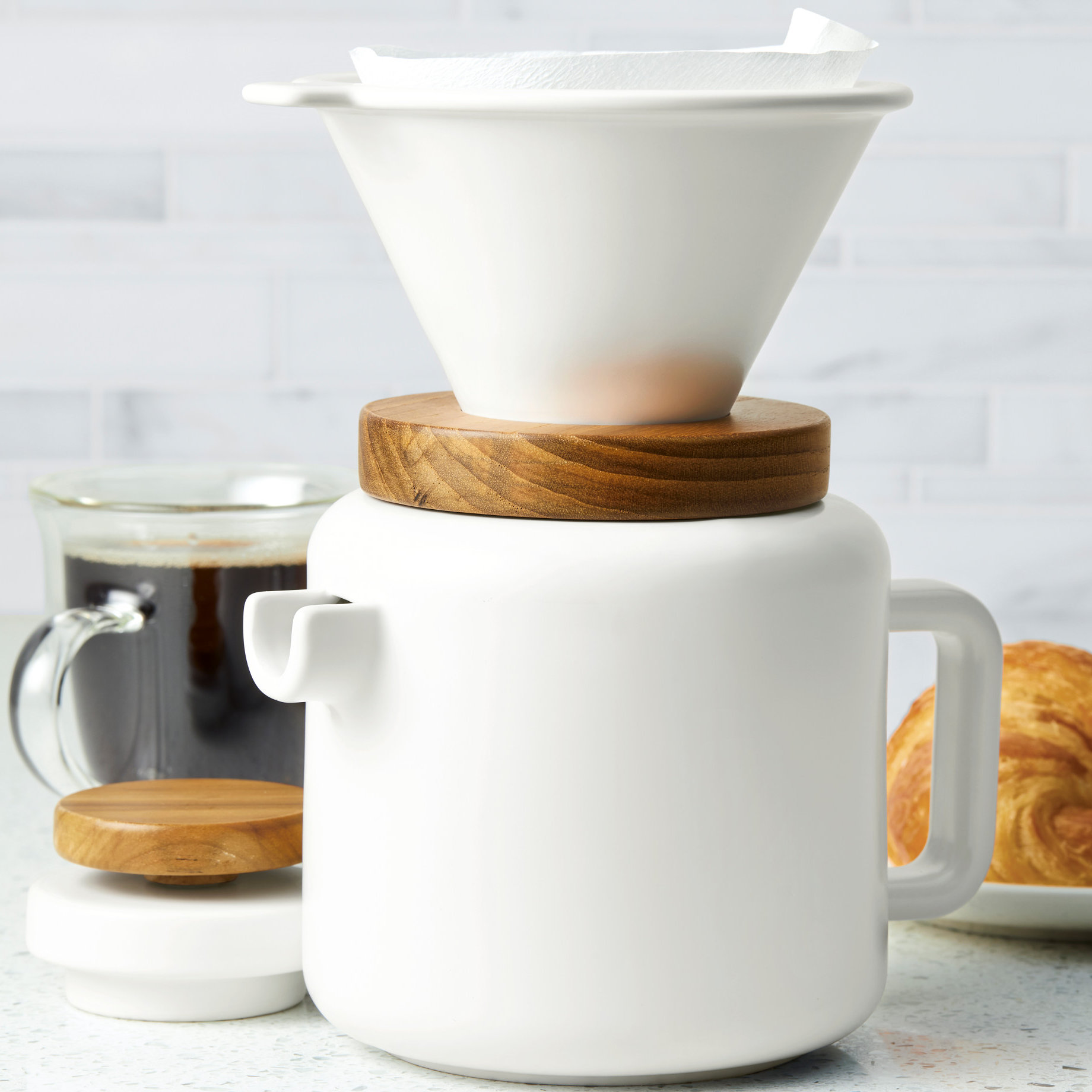 BonJour Ceramic Pour-Over Coffee and Tea 4 Cup Server & Reviews | Wayfair