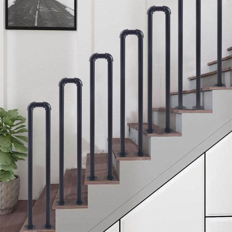 FRONG Industrial U-Shaped Stair Handrail & Reviews | Wayfair