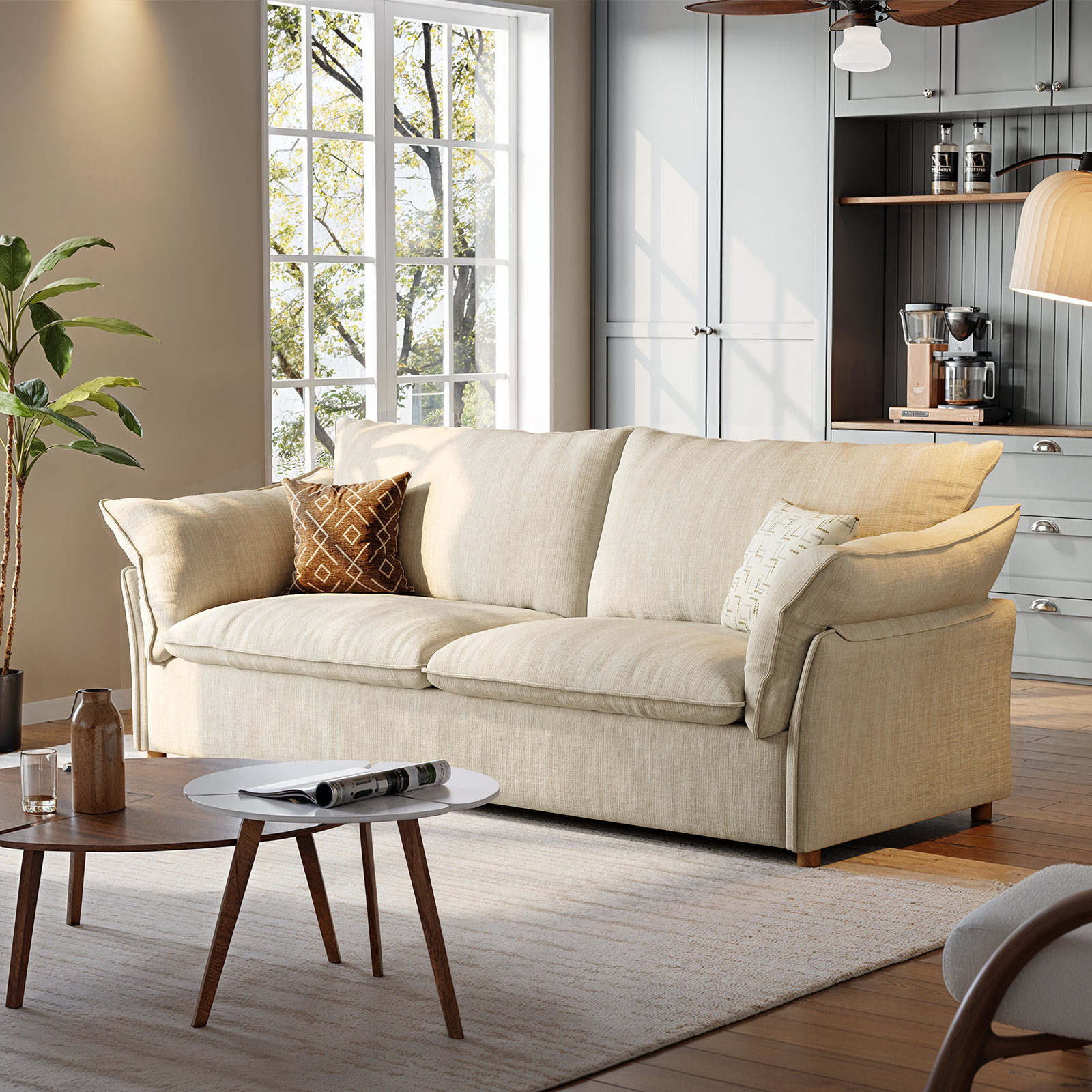 Latitude Run® 86" Modern Cloud Sofa Couch With Extra Deep Seat For ...