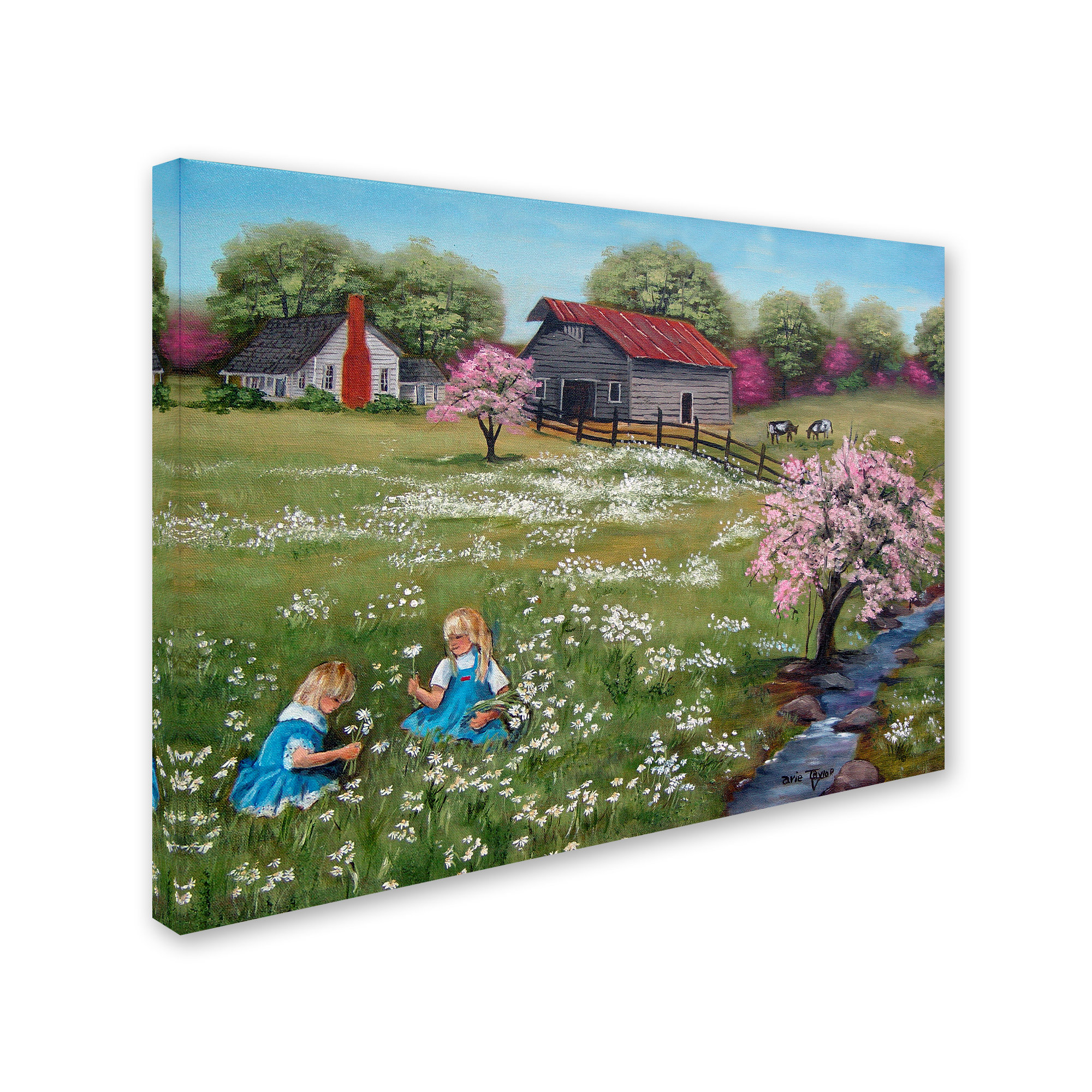 August Grove® Dugazon 'Where Daisies Grow' Oil Painting Print on ...