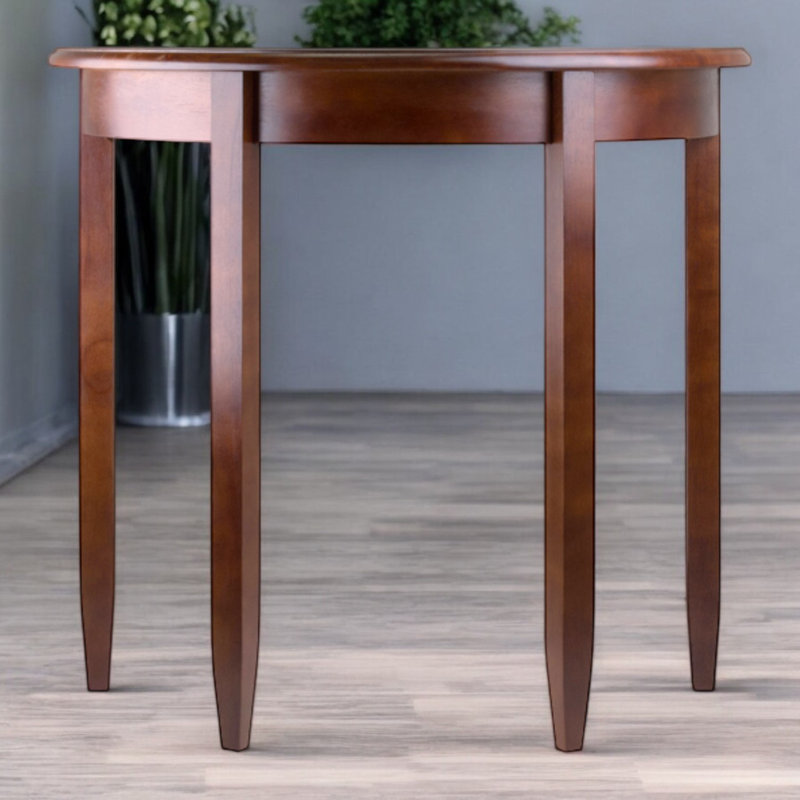 Red Barrel Studio® Allendale Half Moon Accent Table in Walnut. | Wayfair
