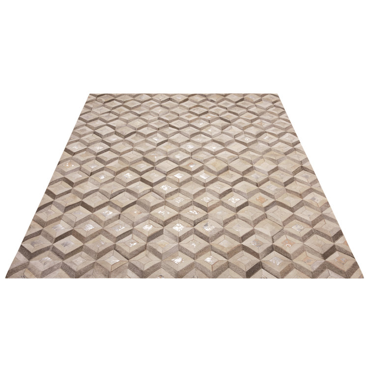 Mercer41 Apus Leather Geometric Indoor Rug | Wayfair