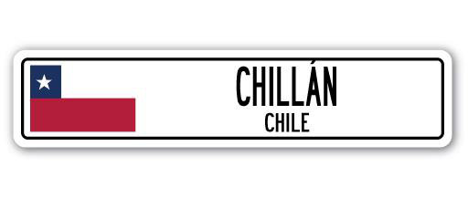 Trinx CHILLON, CHILE Aluminum Street Sign Chilean Flag City Country ...