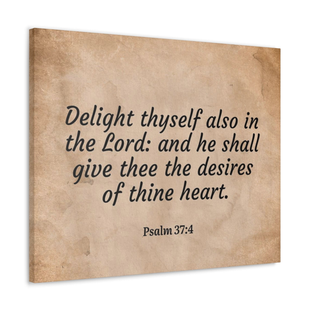 Trinx Desires Of Thine Heart Psalm 37:4 Bible Verse On Canvas | Wayfair