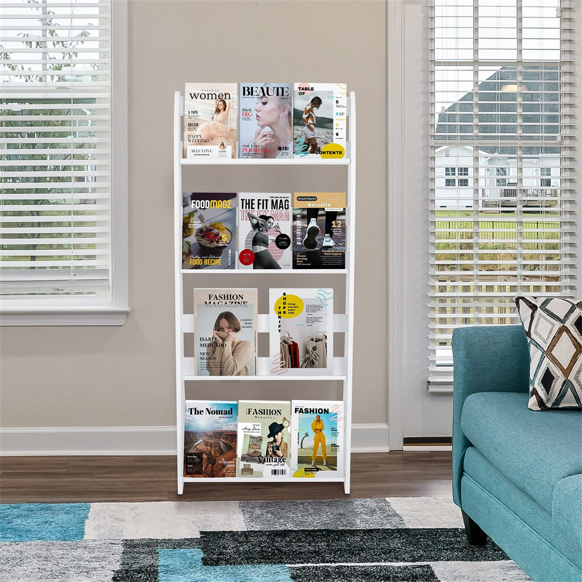 Latitude Run® 4-Tier Magazine Rack | Wayfair