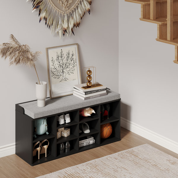 Latitude Run® 10 Pair Stackable Shoe Storage Bench & Reviews | Wayfair