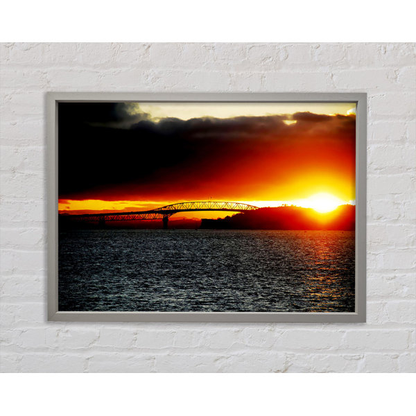 Bright Star Sunrise Over The Oceans Pier - Single Picture Frame Print ...