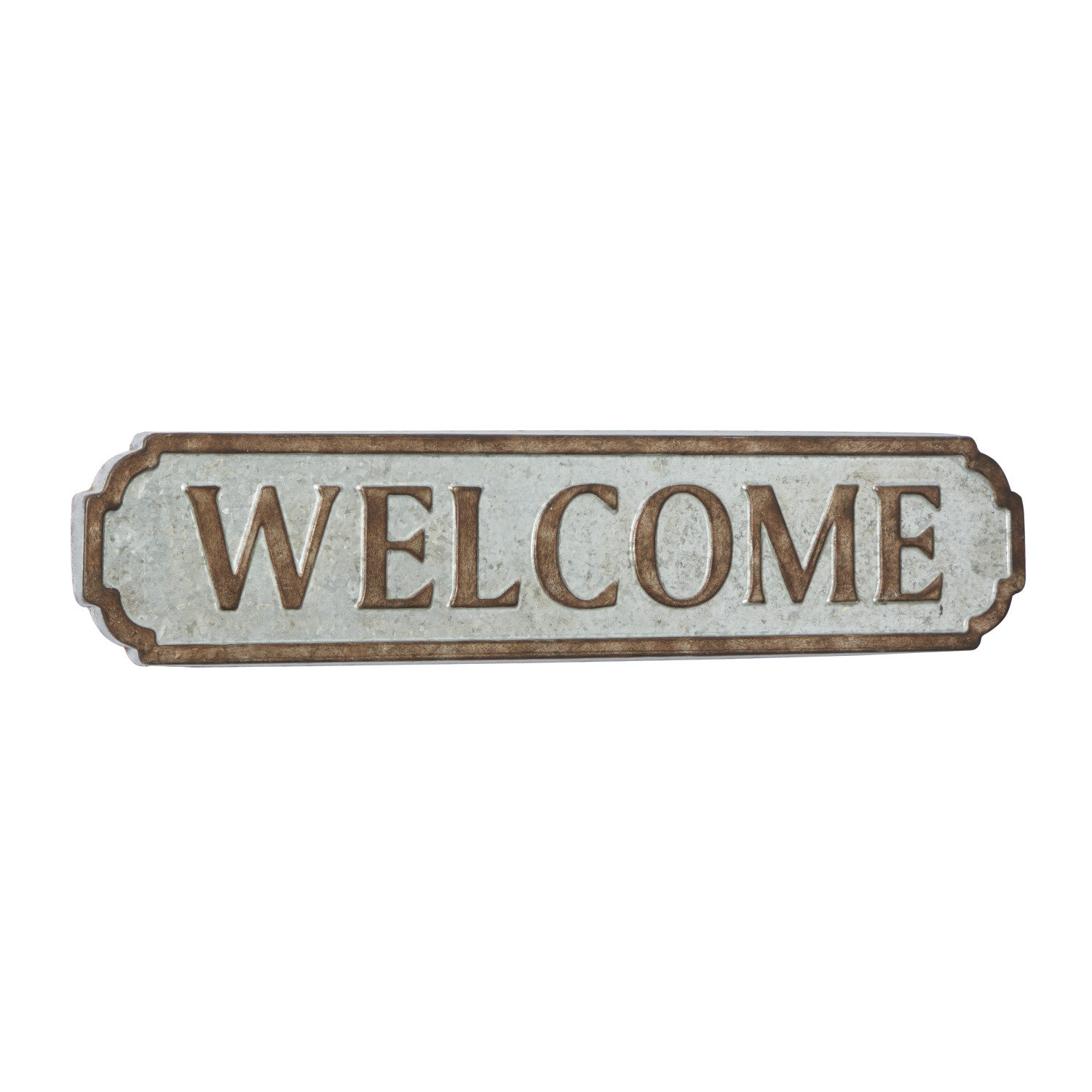 Gracie Oaks Metal Welcome Sign Brown Wall Decor & Reviews | Wayfair
