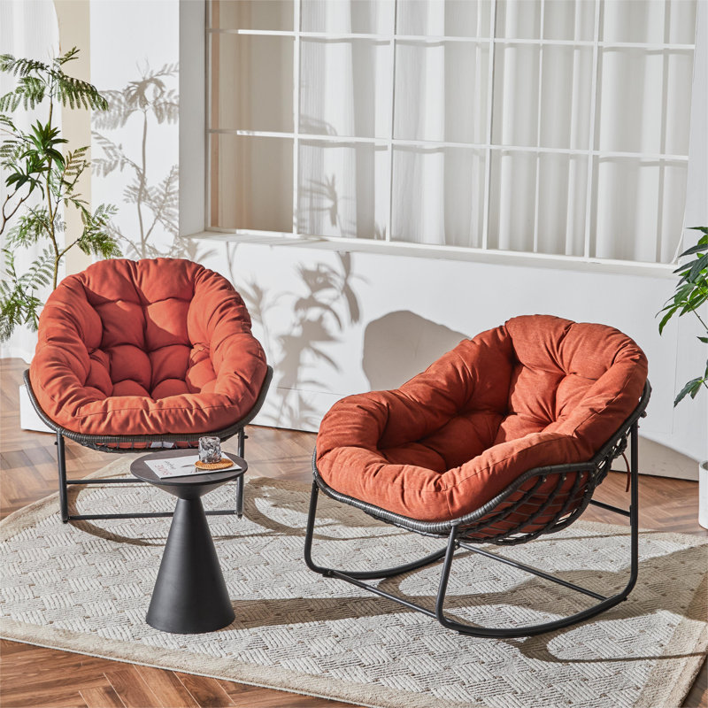 Wildon Home® Cadynce Wicker Outdoor Rocker Chair & Reviews | Wayfair