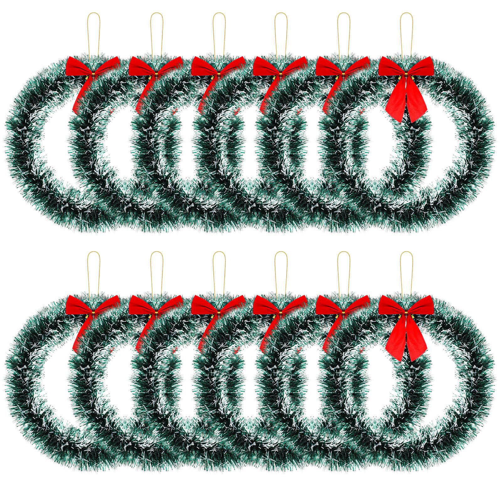 The Holiday Aisle® 12 Inch Christmas Wreath with Red Bow | Wayfair