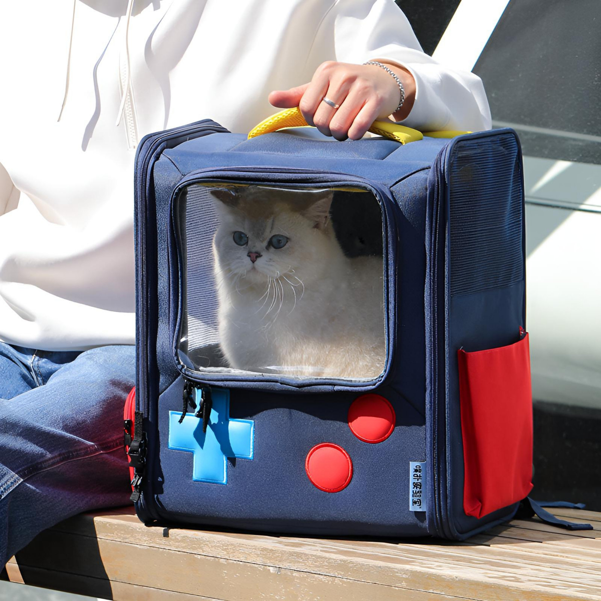 George Oliver Retro Game Console Style Pet Backpack With One Second ...